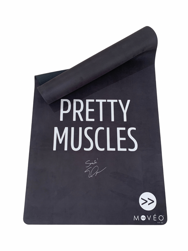 Pretty Muscles Mat White On Black – Erin Oprea Basics